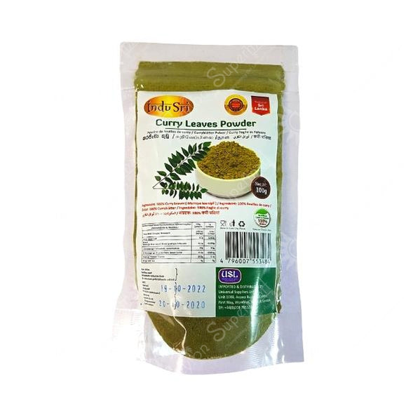 Buy Indu Sri Curry Leaves Powder, 100g from Ceylon Supermart in the UK ...