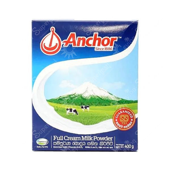 Buy Anchor Full Cream Milk Powder 400g from Ceylon Supermart in the UK