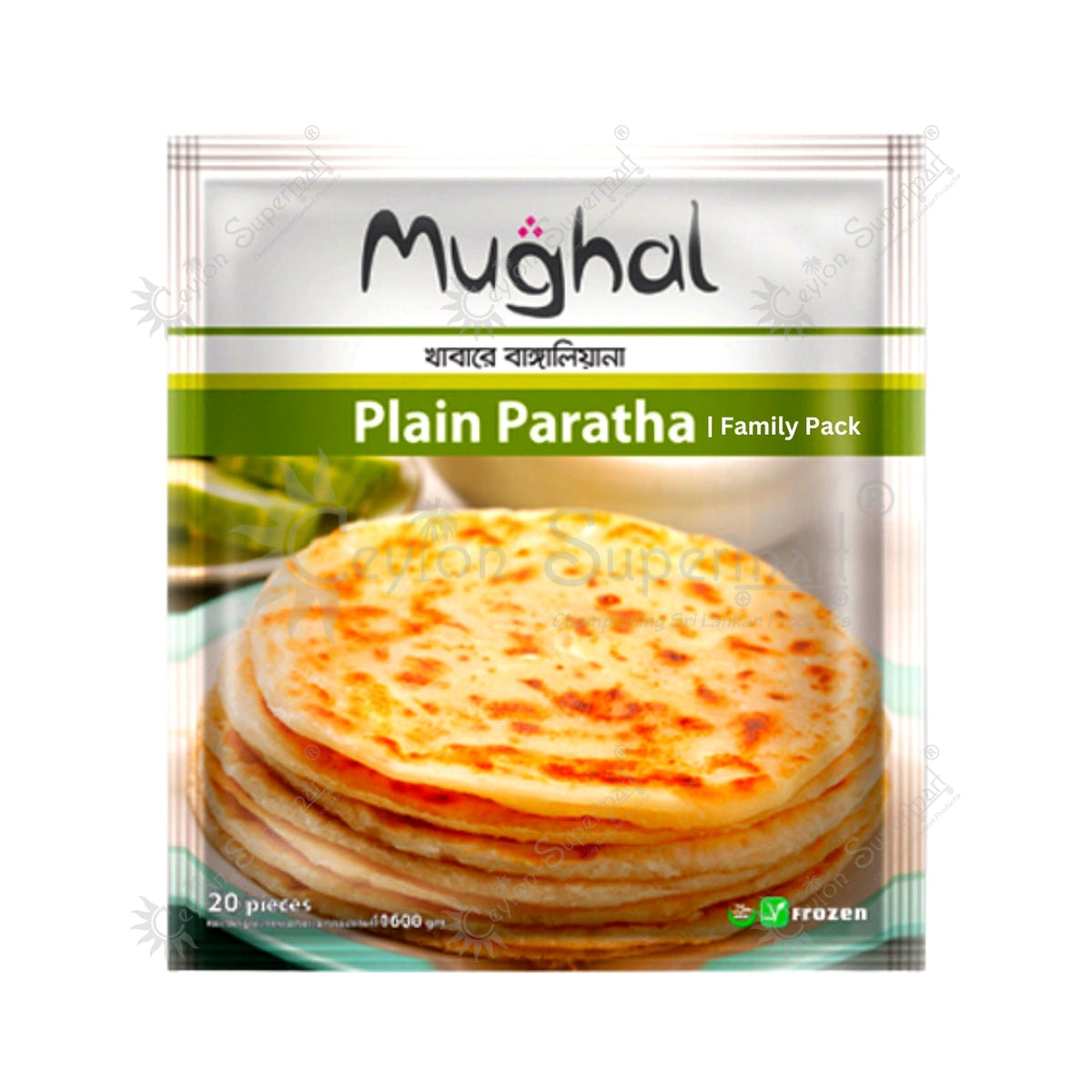 Buy Mughal Frozen Plain Paratha Family Pack of 20 – Ceylon Supermart