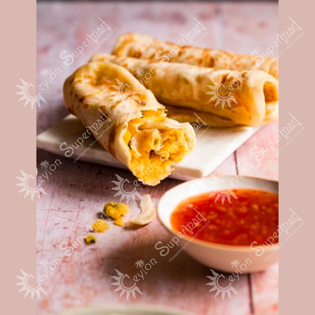 Buy Sambal Express Bakery Fresh Vegetable Roti Pack of 4 from Ceylon ...