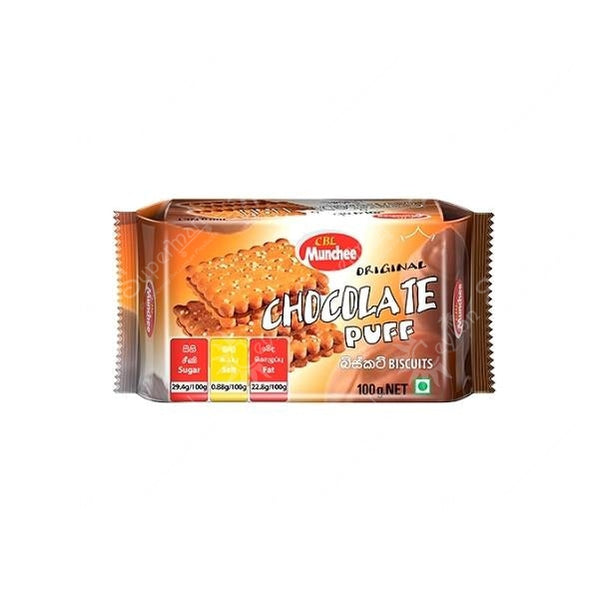 Buy Munchee Chocolate Puff Biscuits, 100g from Ceylon Supermart in the ...