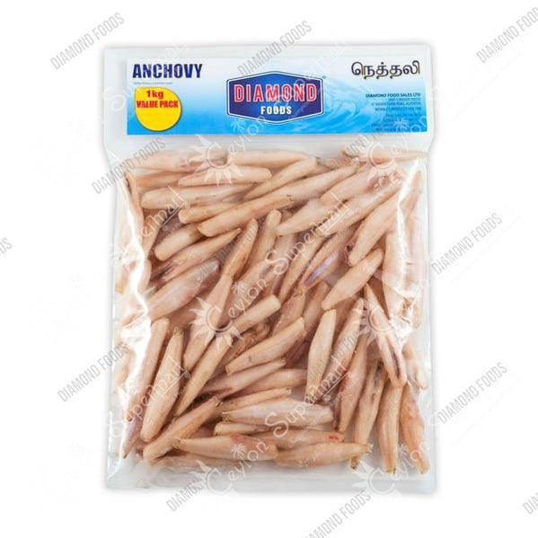 Buy Diamond Frozen Anchovy Headless, 1kg from Ceylon Supermart in the UK