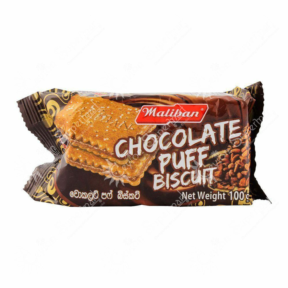 Buy Maliban Chocolate Puff Biscuits, 100g from Ceylon Supermart in the ...