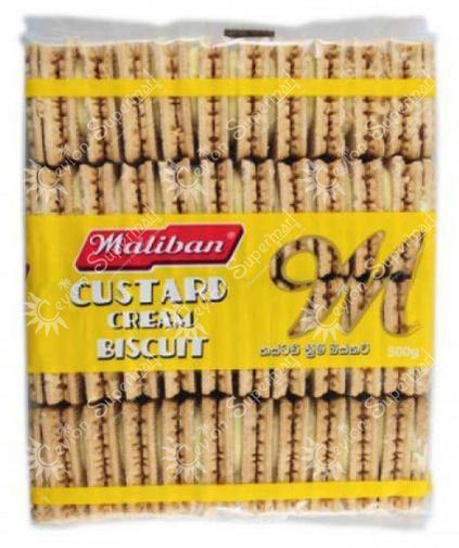 Buy Maliban Custard Cream Biscuits 500g from Ceylon Supermart in the UK
